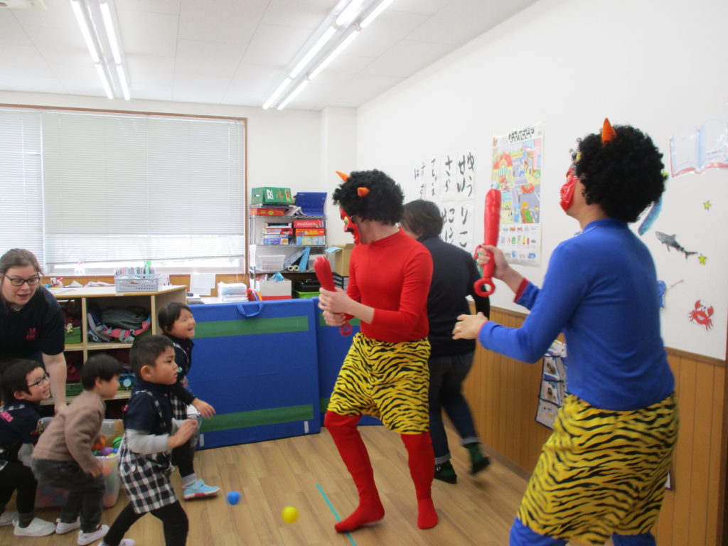 ＜岡崎プレ、キンダーコース＞Go Away! Demon! 節分イベントを行いました！ – Daily life @ NOBORDERS